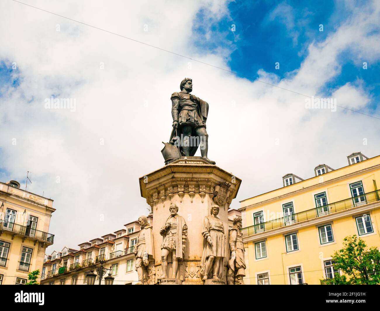 The monument of the poet Luis de Camoes Stock Photo - Alamy