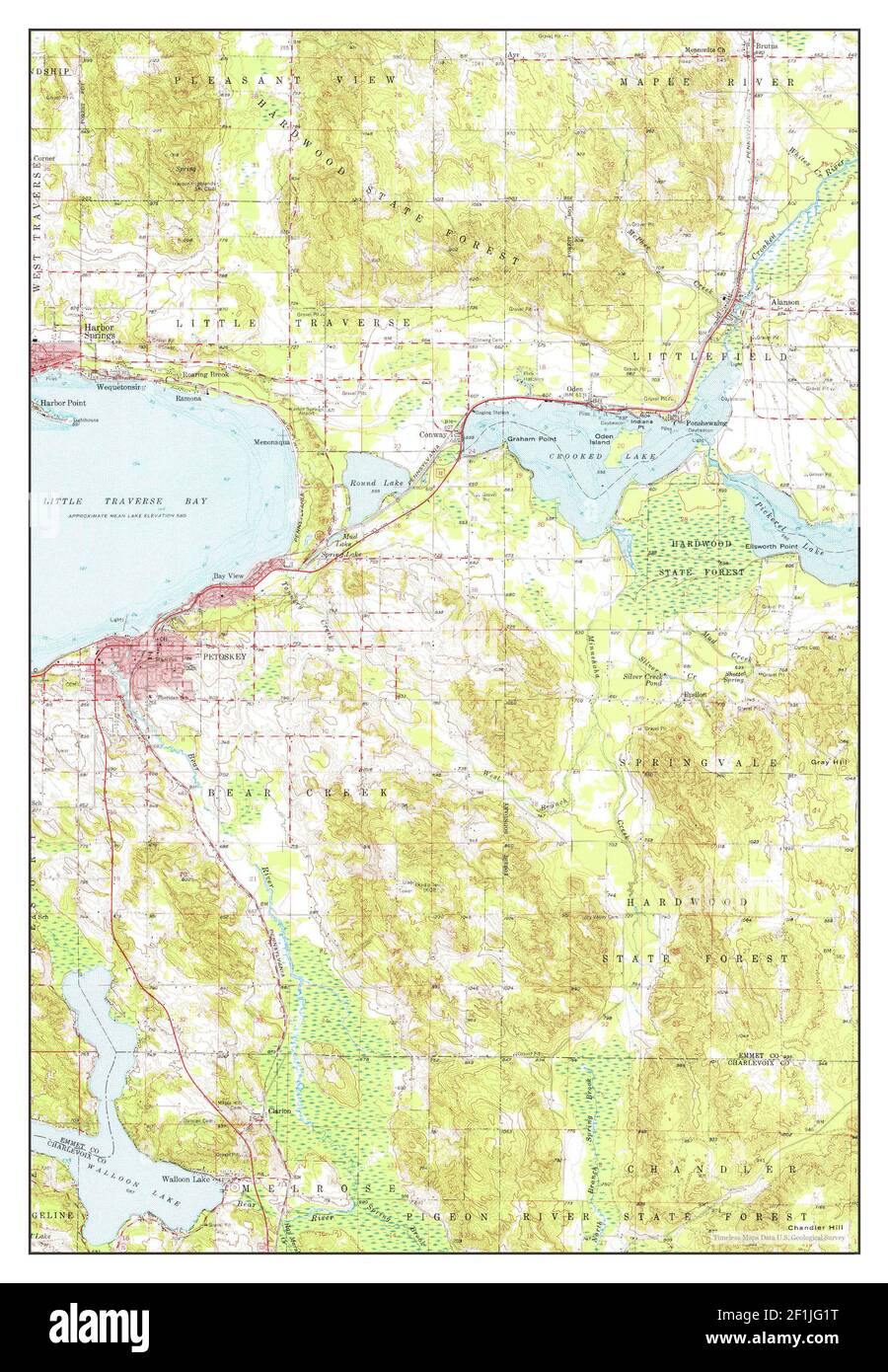 Map of petoskey michigan hi-res stock photography and images - Alamy