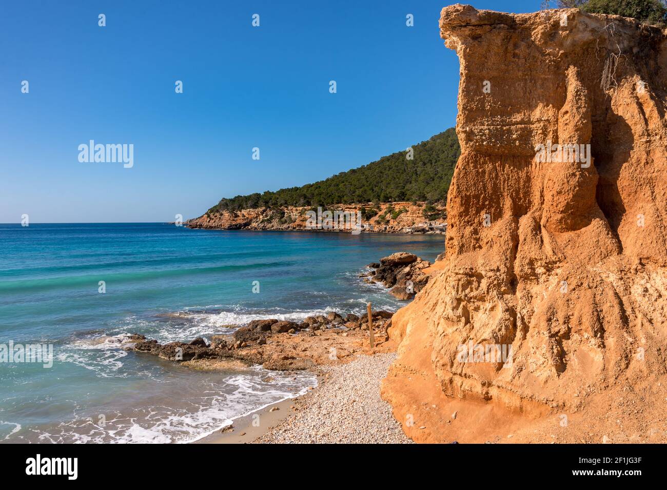 "Es Bol Nou" is one of the natural beaches of the island of Ibiza ...