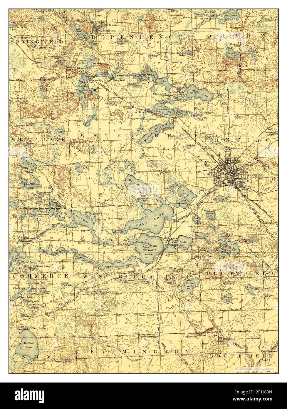 Map of pontiac michigan hi-res stock photography and images - Alamy