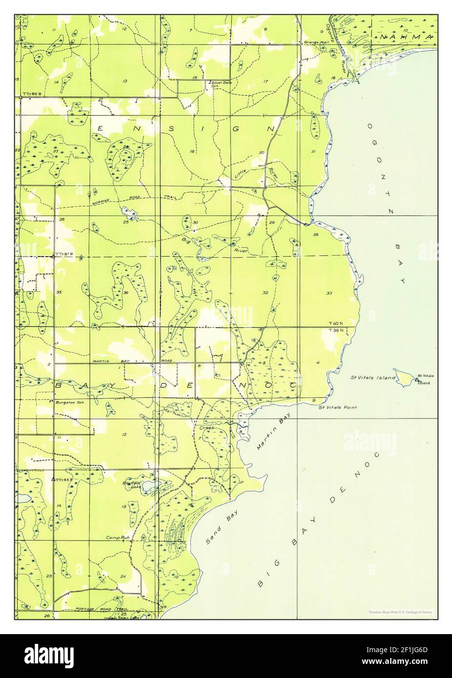 Rapid river michigan map Cut Out Stock Images & Pictures - Alamy