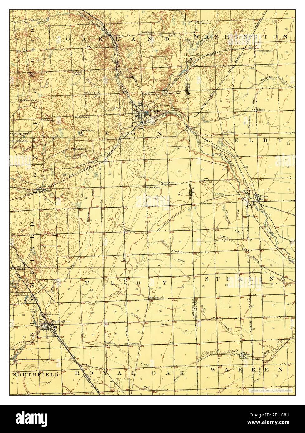 Rochester michigan map hi-res stock photography and images - Alamy