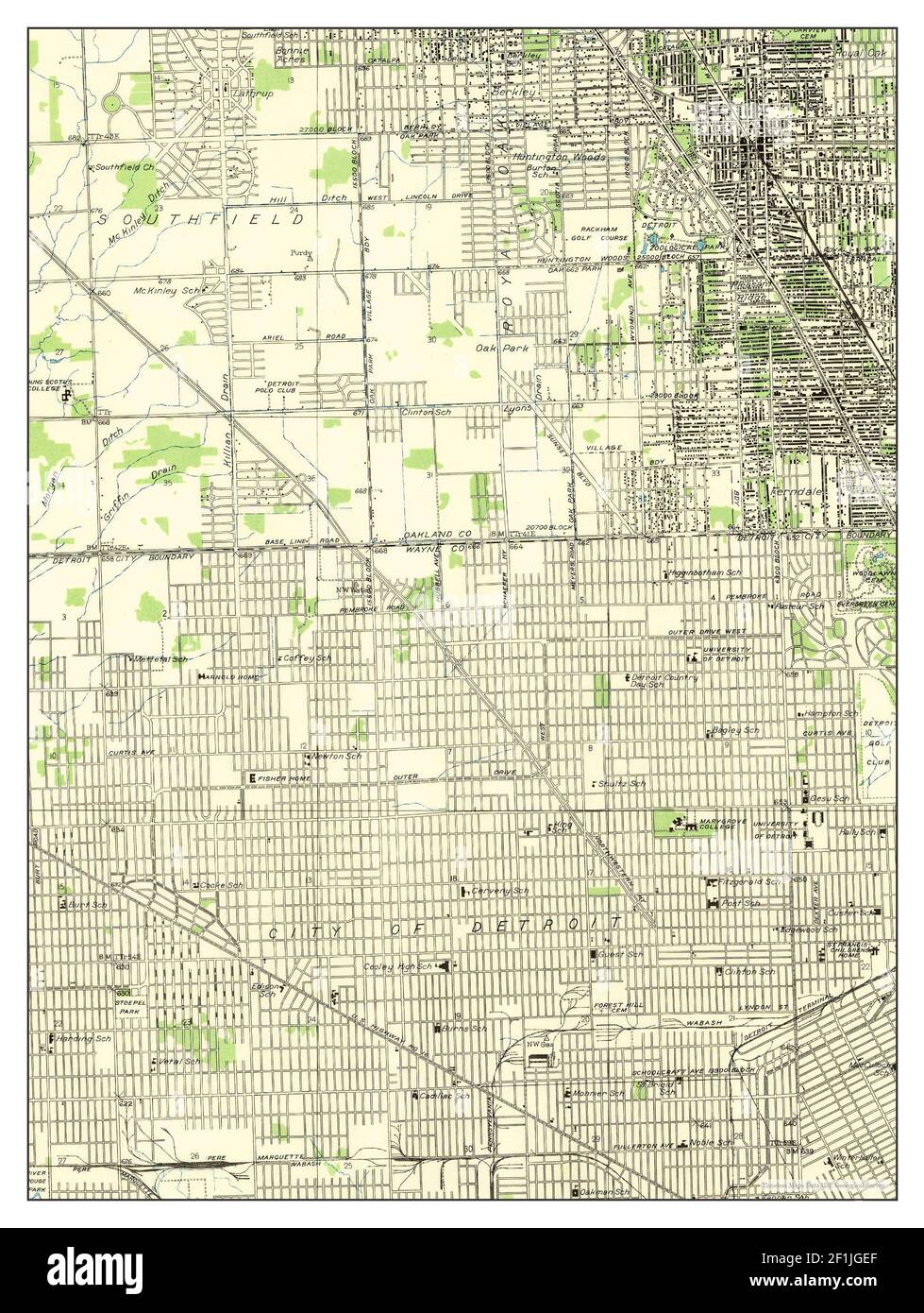 Royal Oak, Michigan, map 1936, 1:31680, United States of America by ...