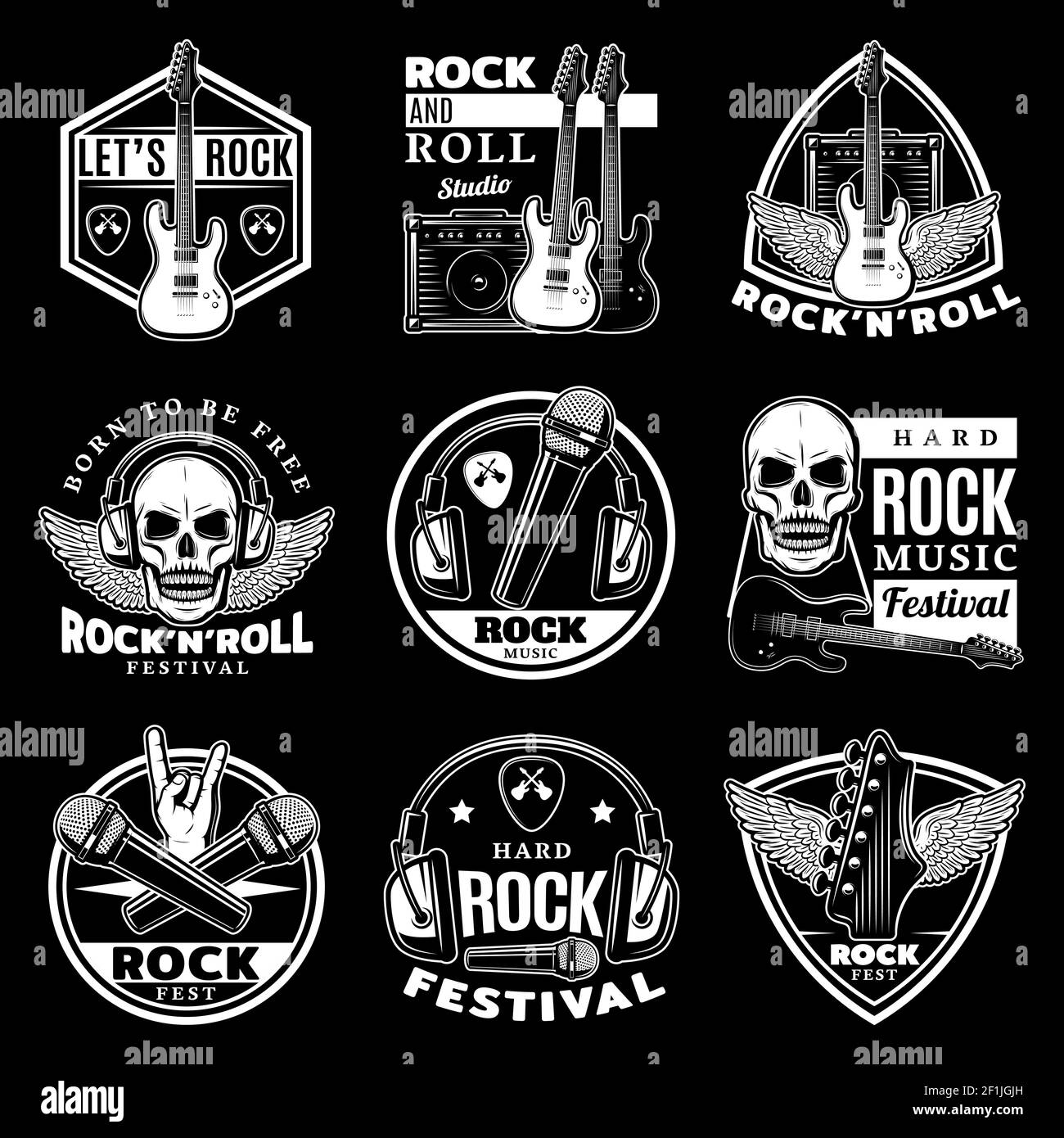 Music labels Black and White Stock Photos & Images - Alamy