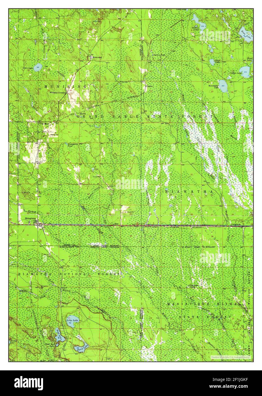 Shingleton michigan map hi-res stock photography and images - Alamy