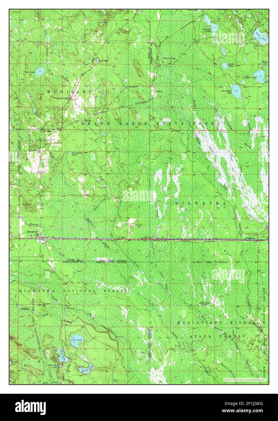 Shingleton michigan map Cut Out Stock Images & Pictures - Alamy