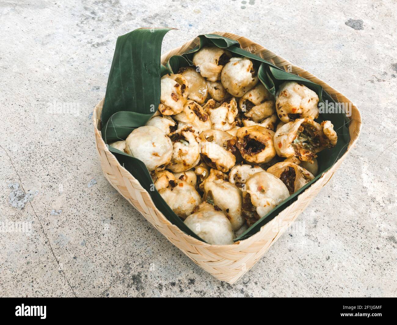 Olos, traditional snack from Tegal, Indonesia made from flour with ...