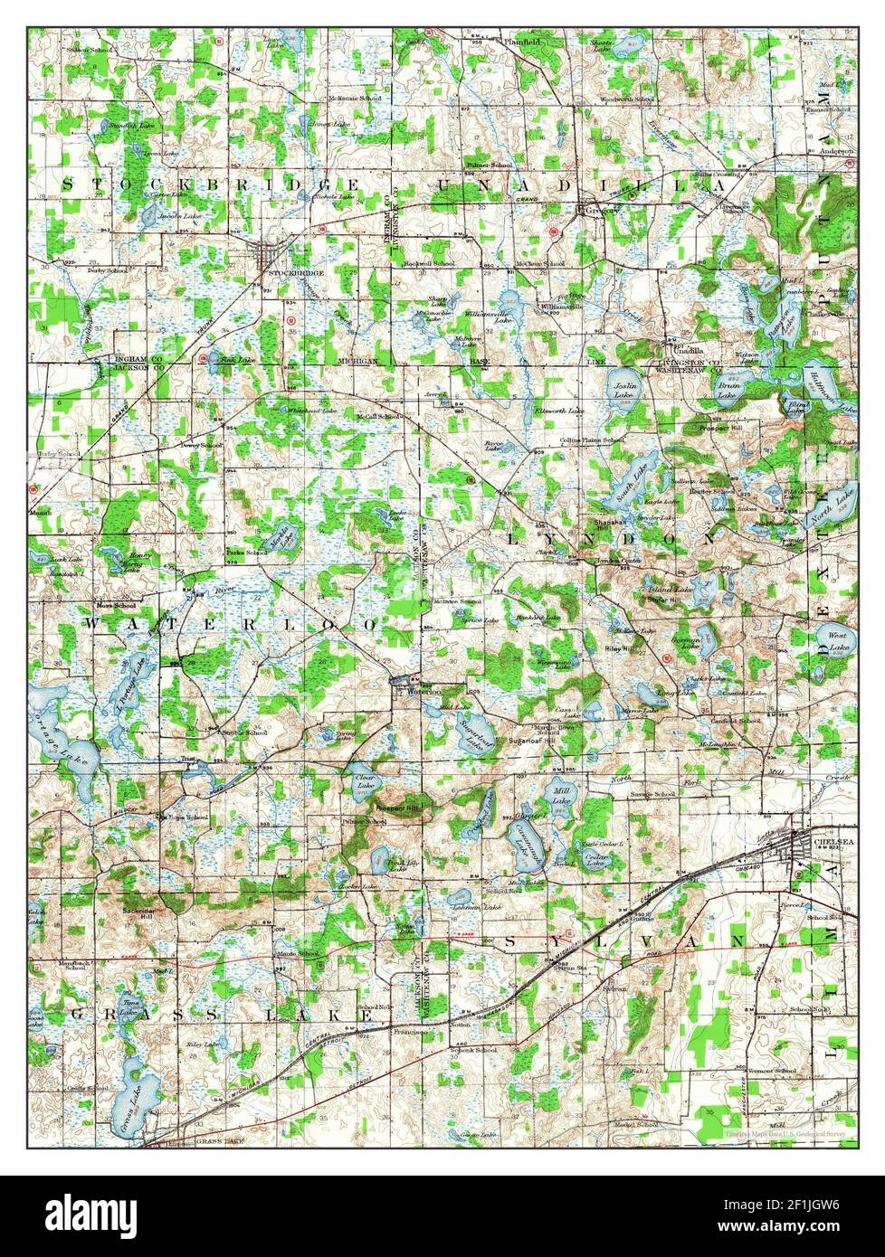 Map of stockbridge michigan Cut Out Stock Images & Pictures - Alamy