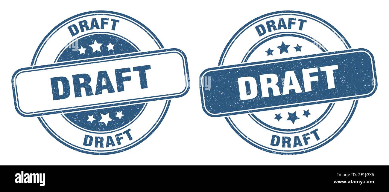 draft stamp. draft sign. round grunge label Stock Vector Image & Art ...