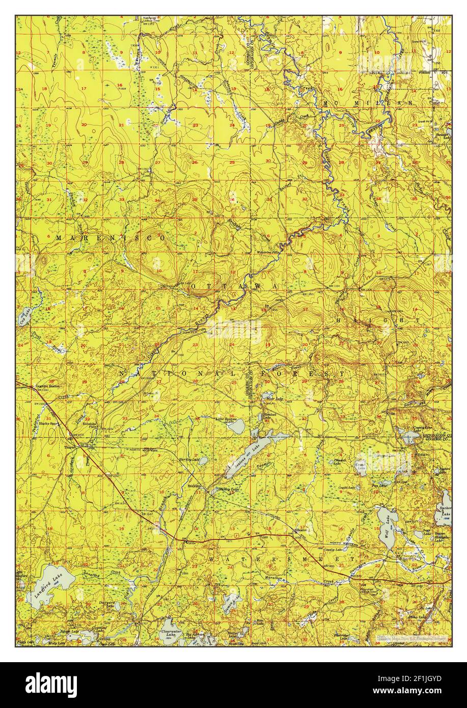 Map of thayer hi-res stock photography and images - Alamy