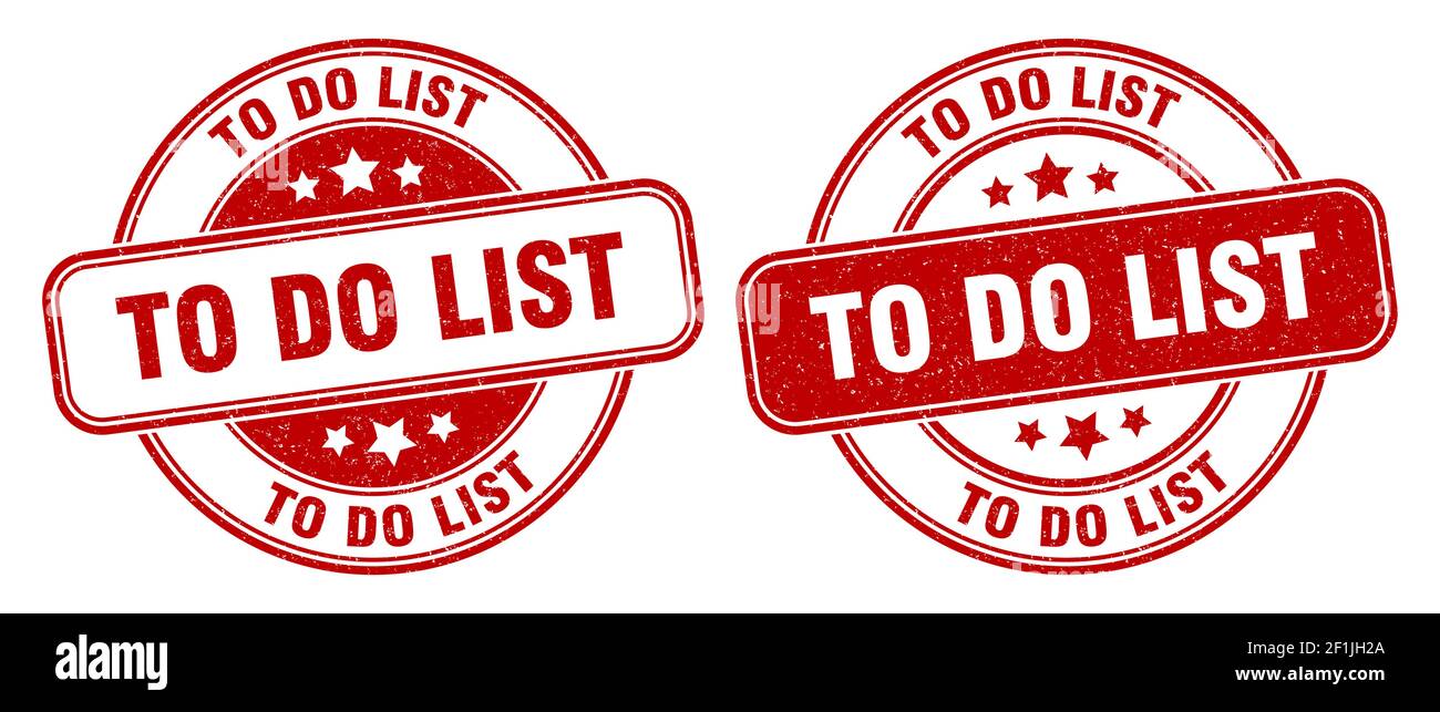 to do list stamp. to do list sign. round grunge label Stock Vector ...