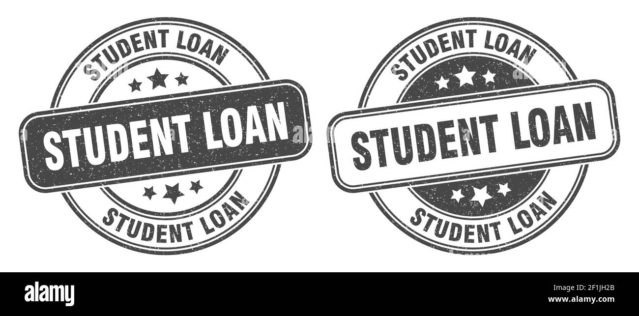 student loan stamp. student loan sign. round grunge label Stock Vector ...