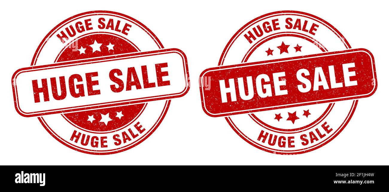 huge sale stamp. huge sale sign. round grunge label Stock Vector Image ...