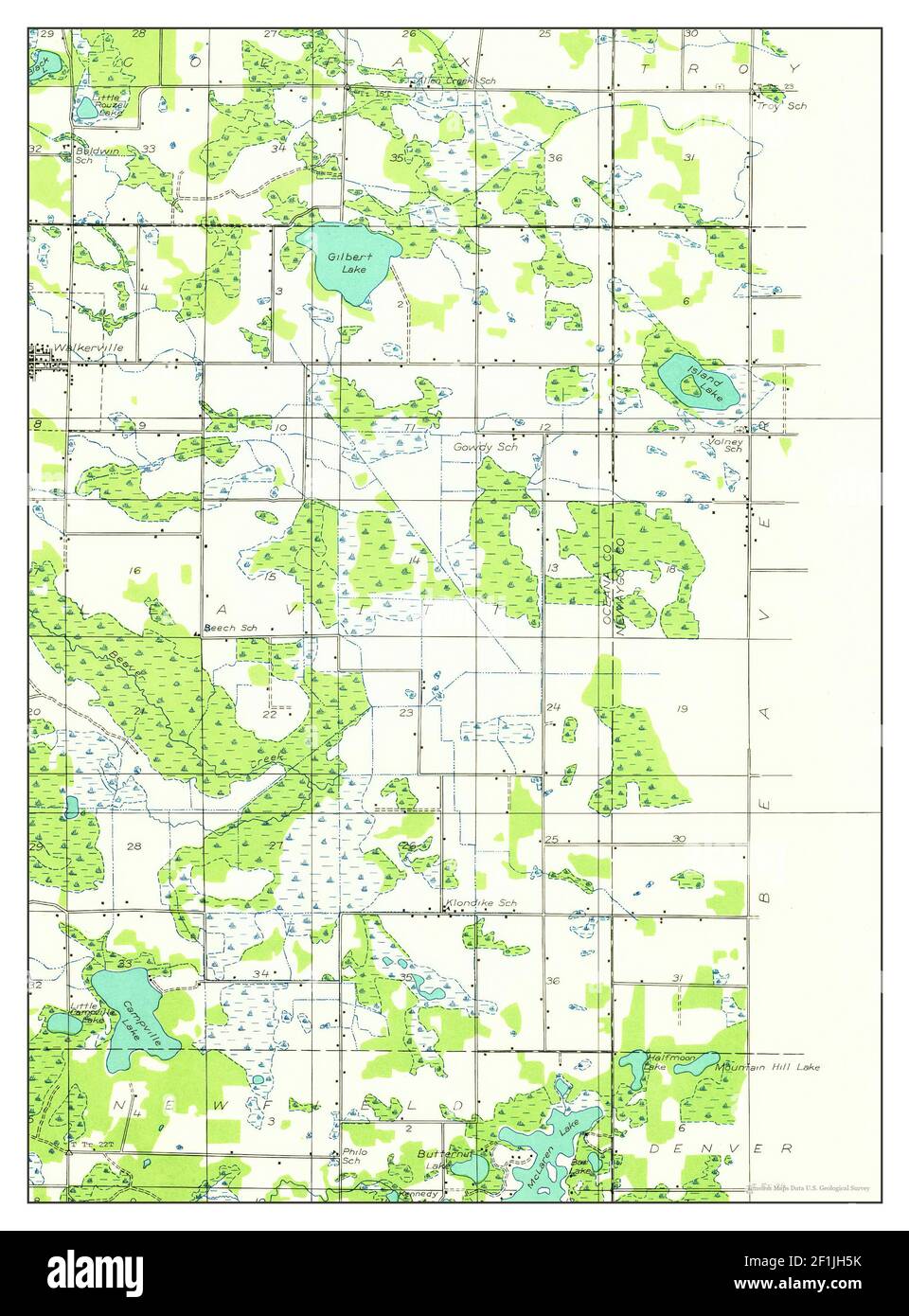 Map of walkerville hi-res stock photography and images - Alamy