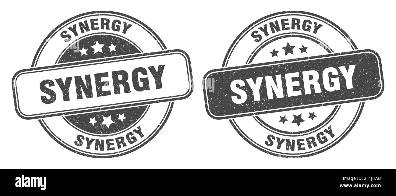 synergy stamp. synergy sign. round grunge label Stock Vector Image ...