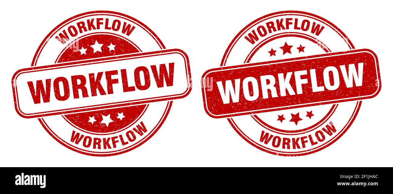 workflow stamp. workflow sign. round grunge label Stock Vector Image ...