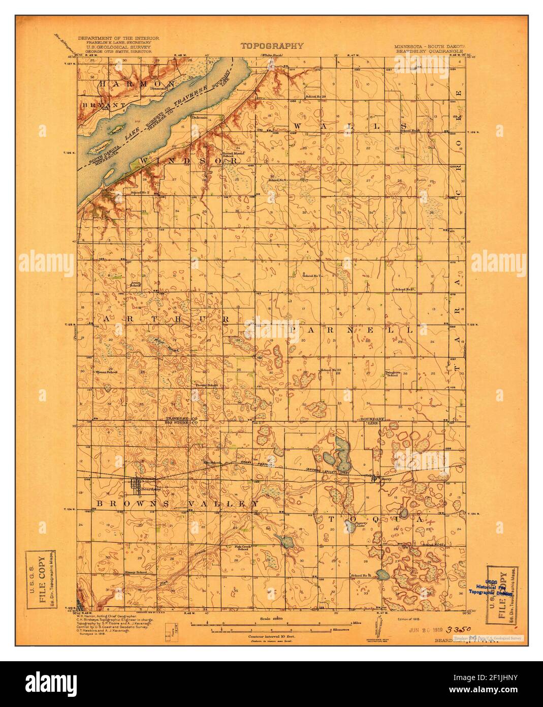 Beardsley, Minnesota, map 1918, 1:62500, United States of America by ...