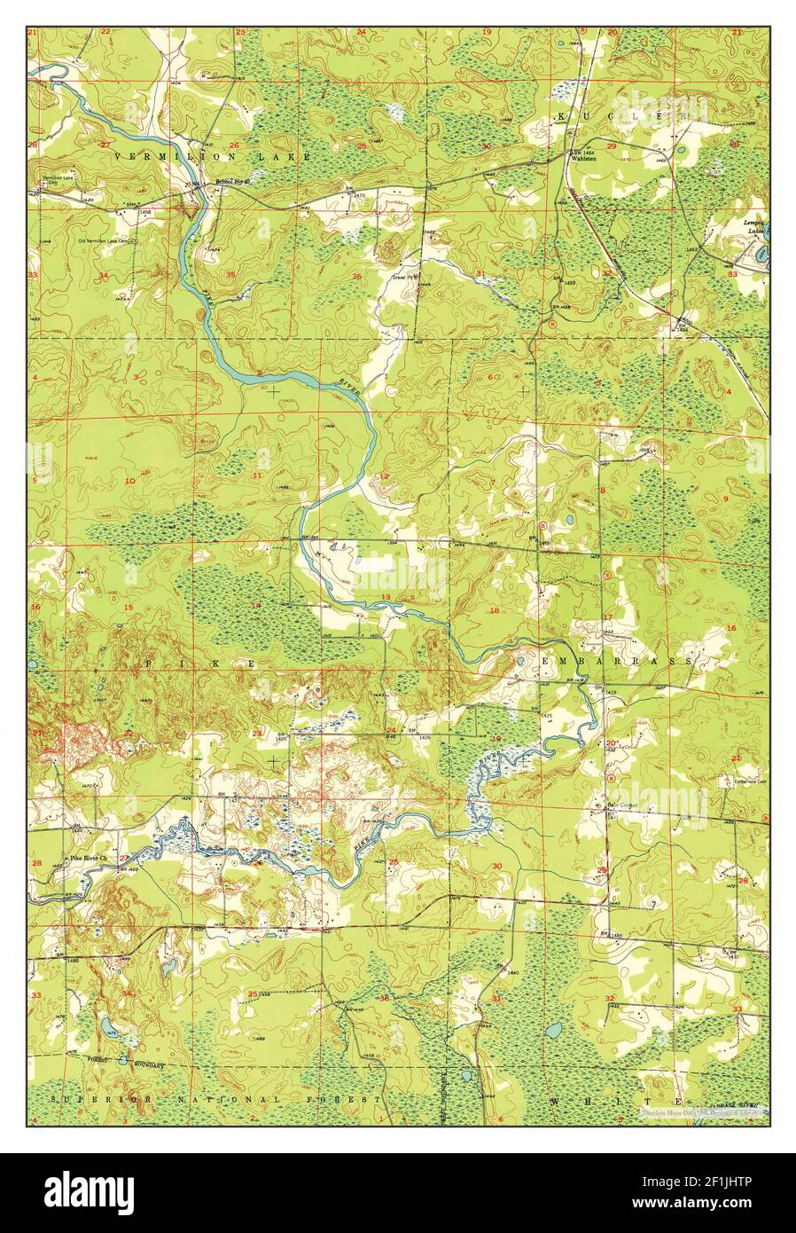 Biwabik NE, Minnesota, map 1951, 1:24000, United States of America by ...