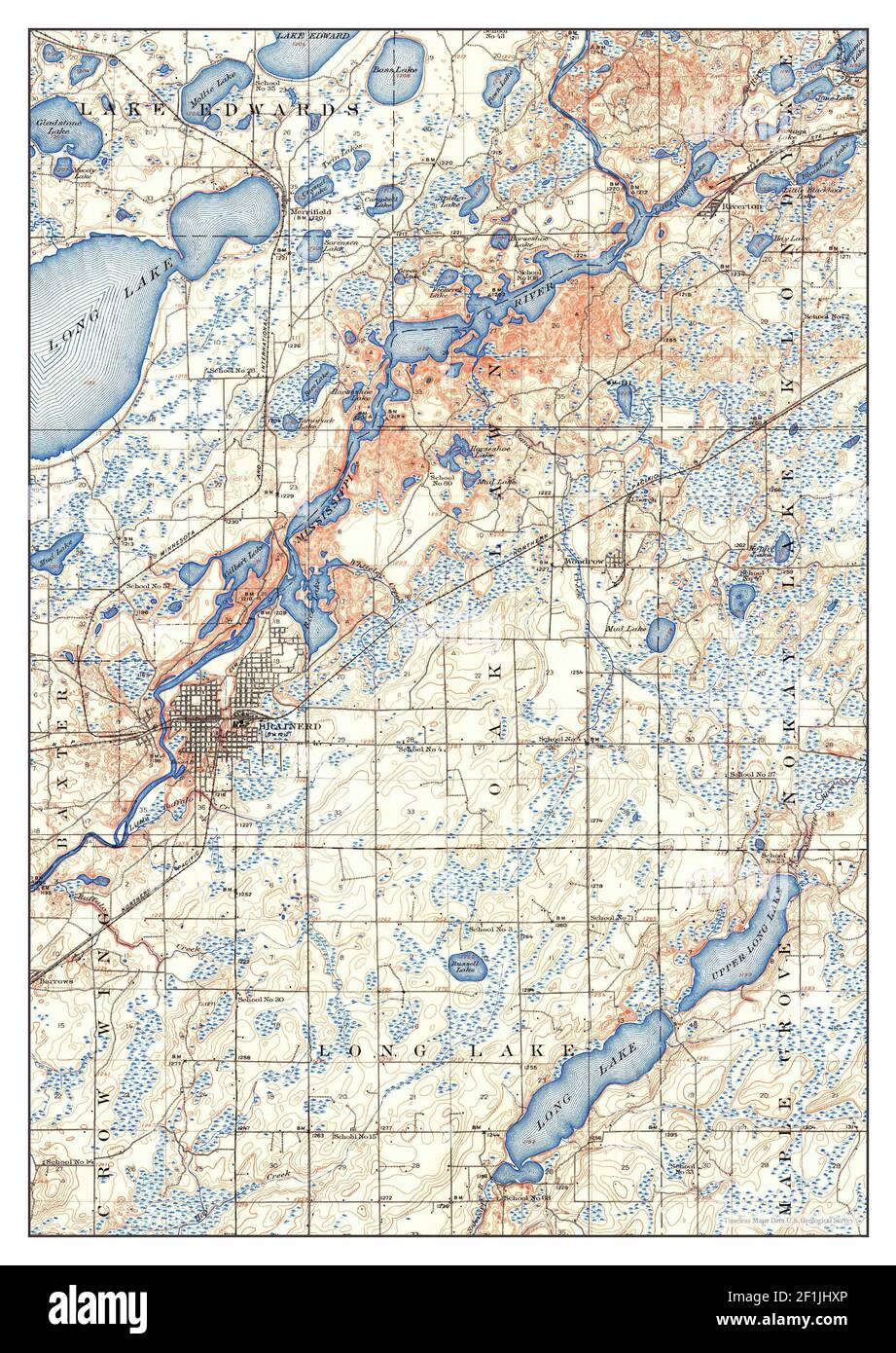 Brainerd map hi-res stock photography and images - Alamy