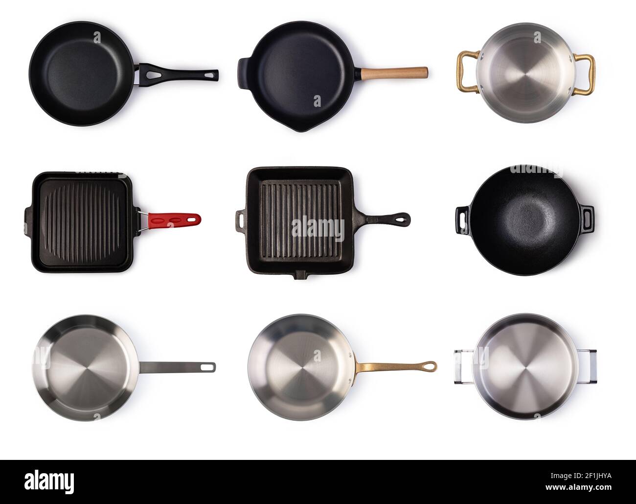 Frying Pan Set Stock Photo - Alamy