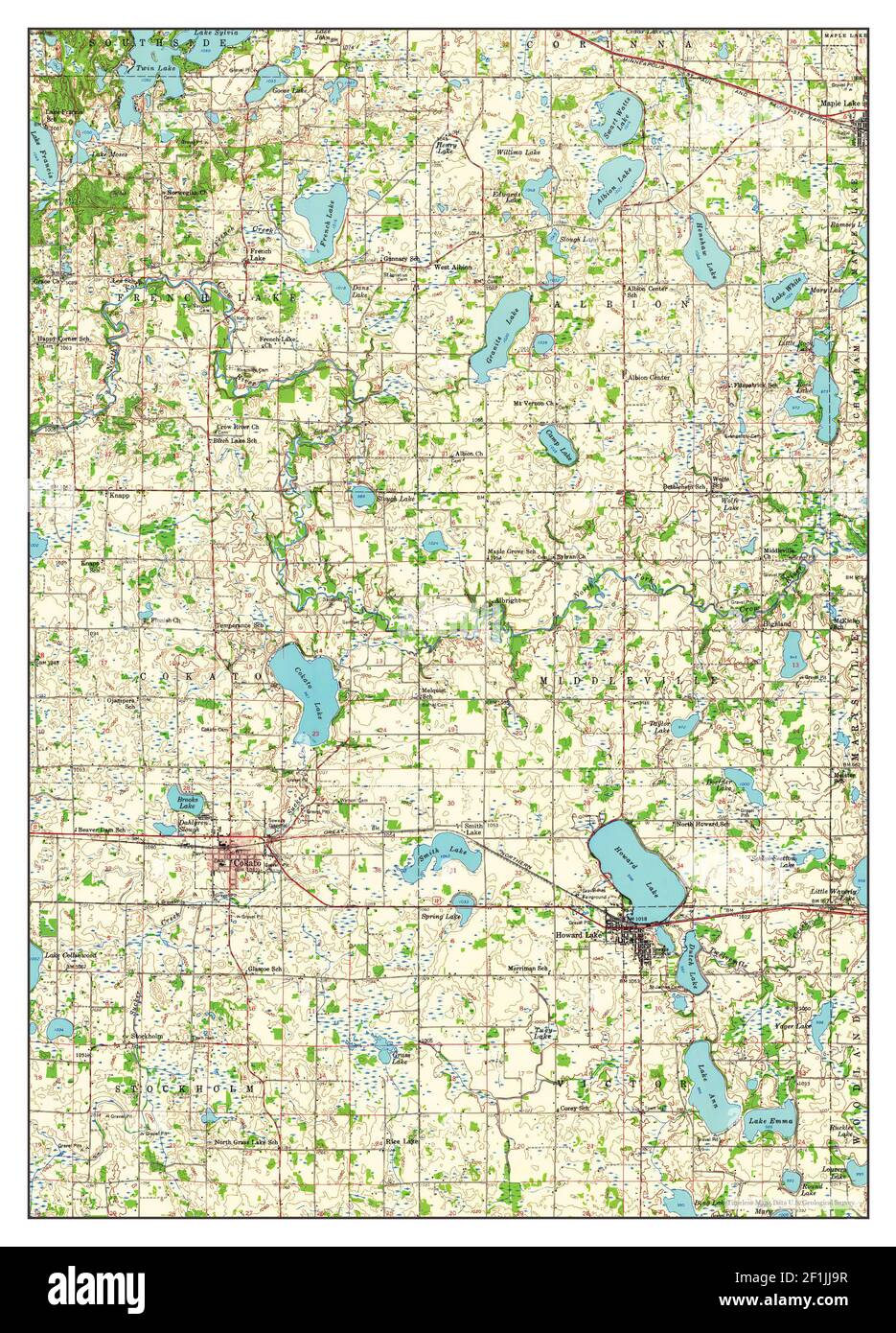 Cokato, Minnesota, map 1958, 1:62500, United States of America by ...