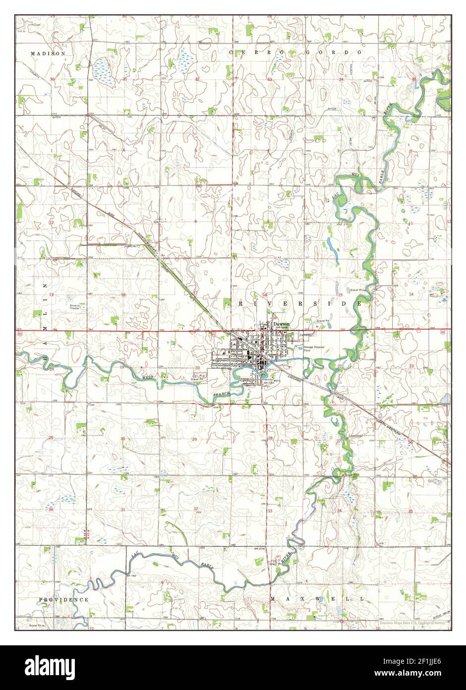 Map of dawson minnesota Cut Out Stock Images & Pictures - Alamy