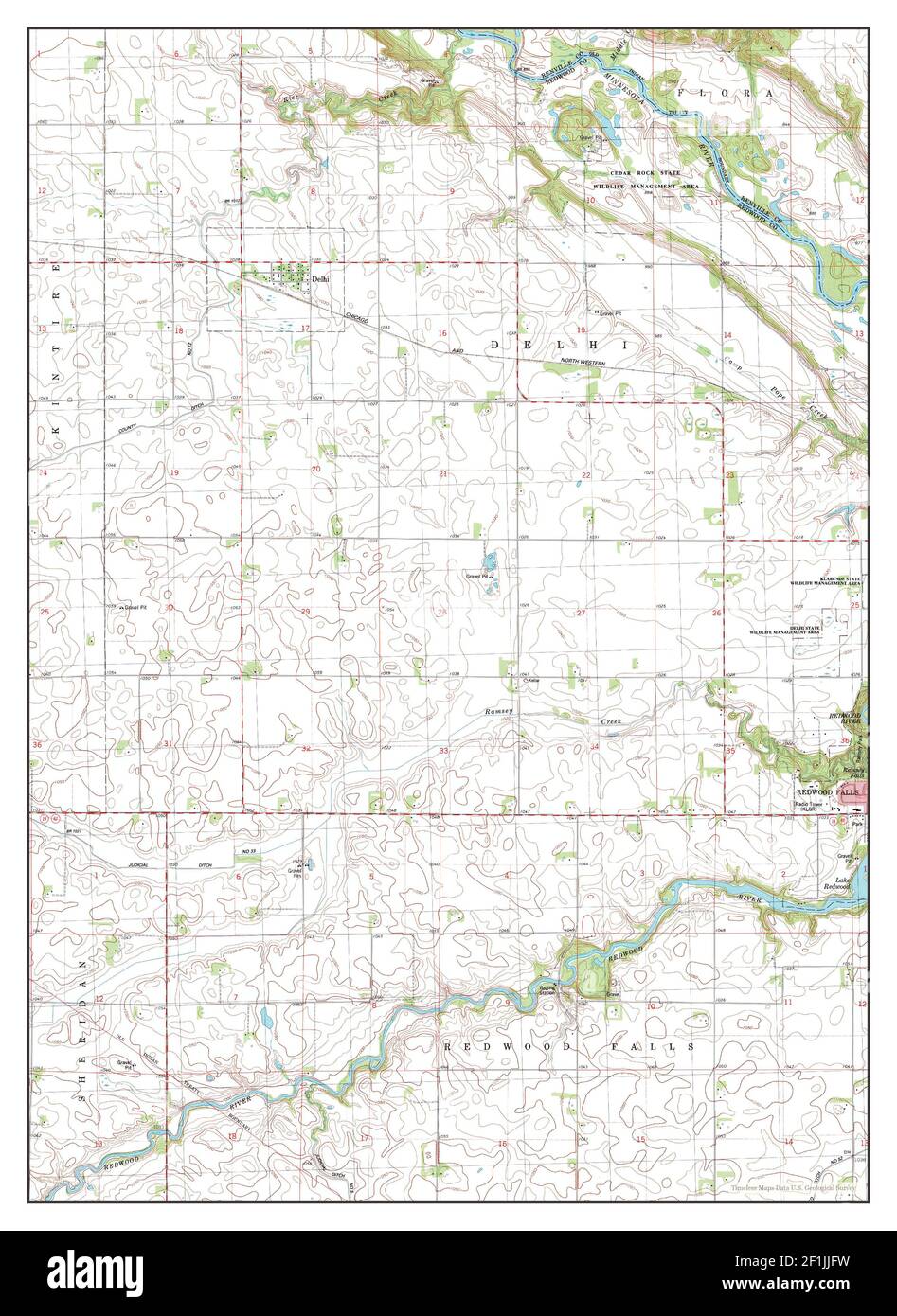 Delhi, Minnesota, map 1983, 1:24000, United States of America by ...