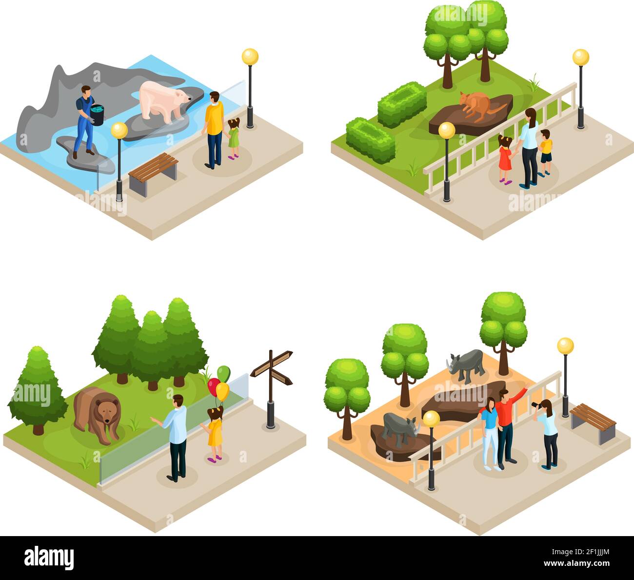 Zoo polar bear woman Stock Vector Images - Alamy