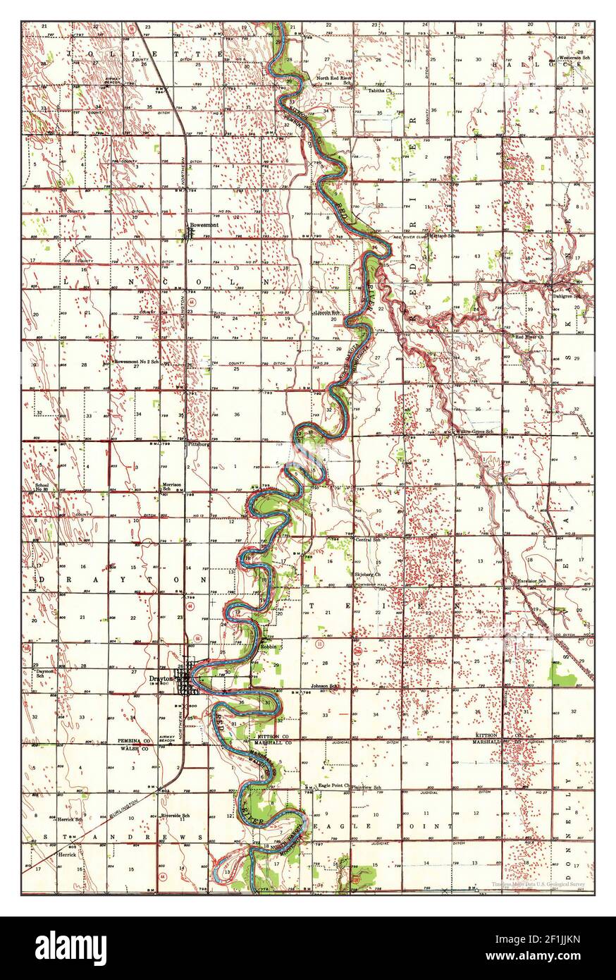 Drayton, Minnesota, map 1939, 1:62500, United States of America by ...