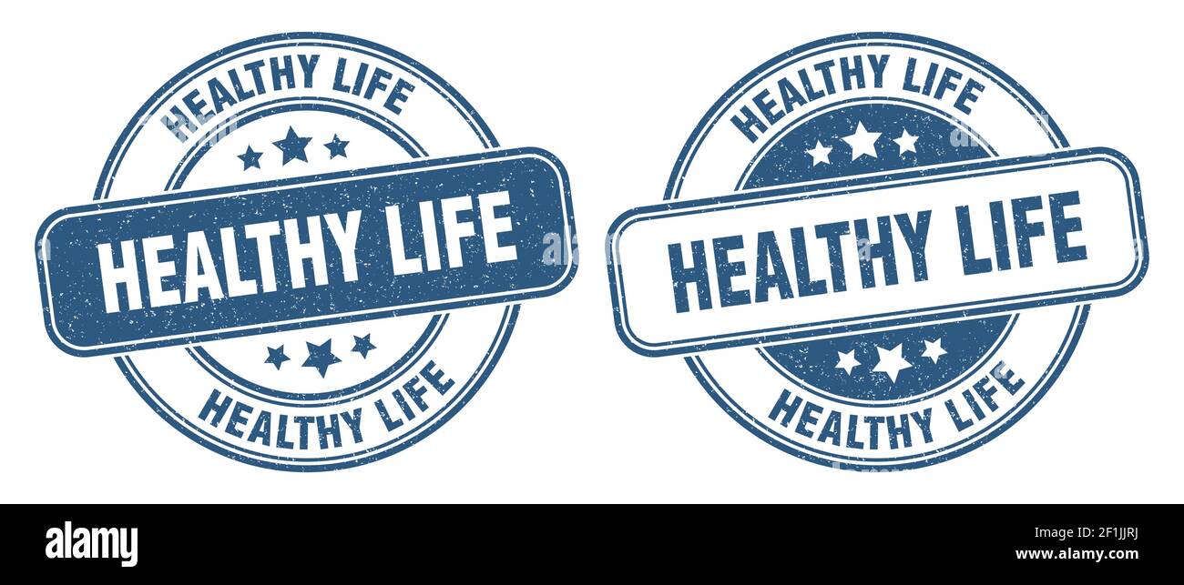 healthy life stamp. healthy life sign. round grunge label Stock Vector ...