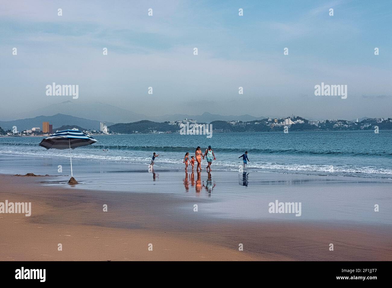 Walking on the beach, Manzanillo, Colima, Mexico Stock Photo - Alamy