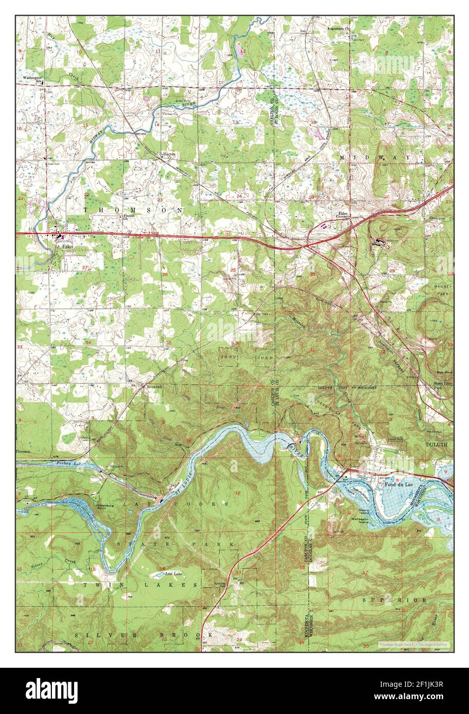 Esko, Minnesota, map 1954, 1:24000, United States of America by ...