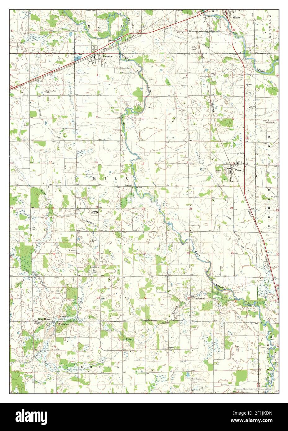 Foreston, Minnesota, map 1968, 1:24000, United States of America by ...