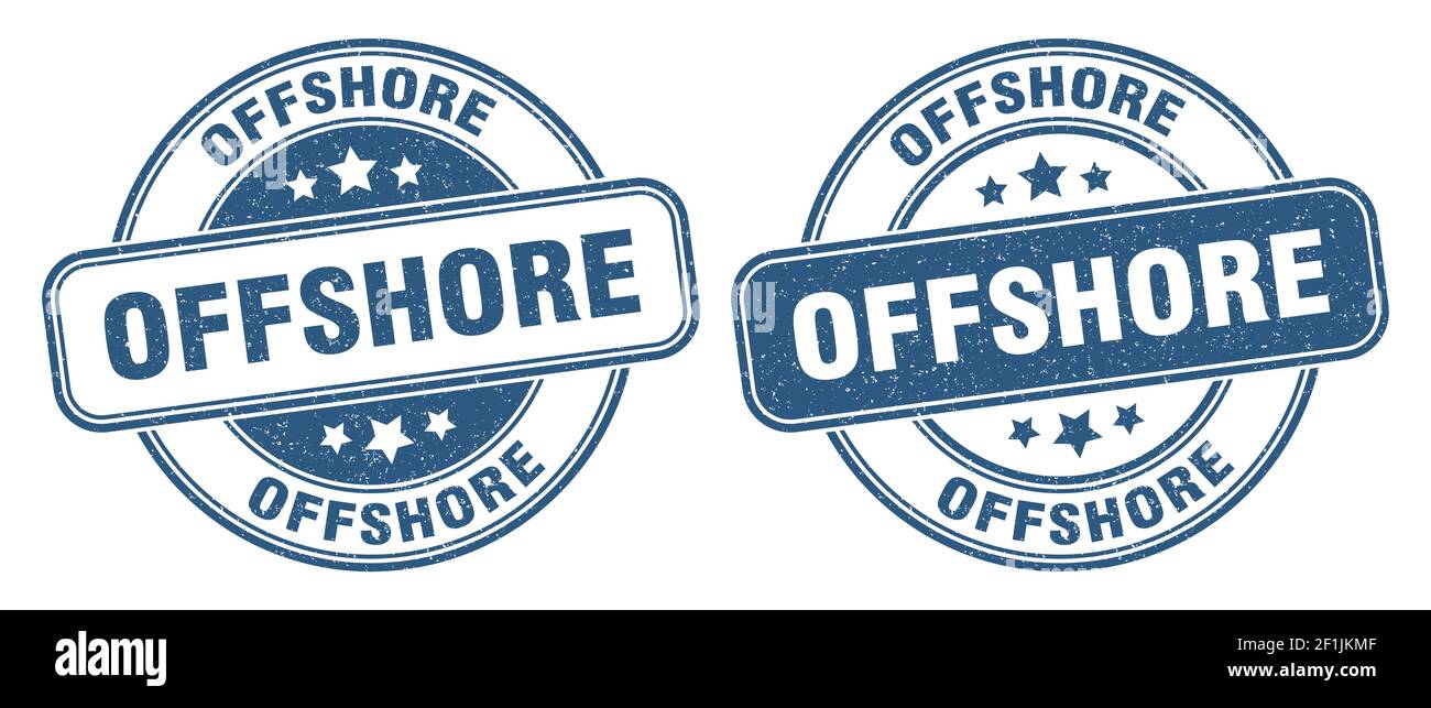 offshore stamp. offshore sign. round grunge label Stock Vector Image ...