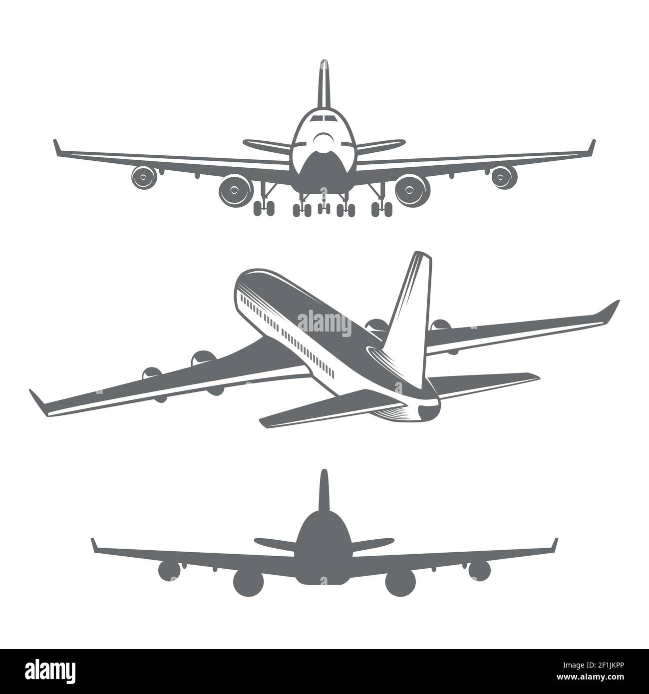 Set of designed airplanes illustrations Stock Vector Image & Art - Alamy