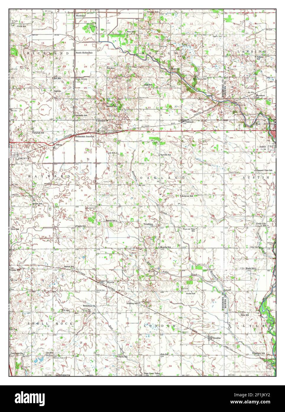 Hayward, Minnesota, map 1954, 1:62500, United States of America by ...