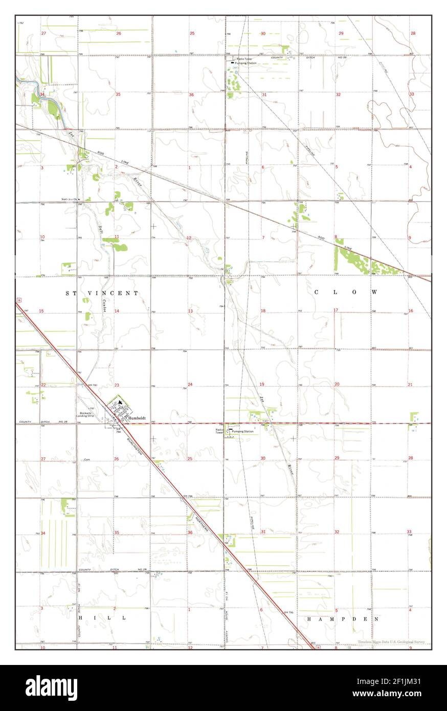 Humboldt, Minnesota, map 1974, 1:24000, United States of America by ...