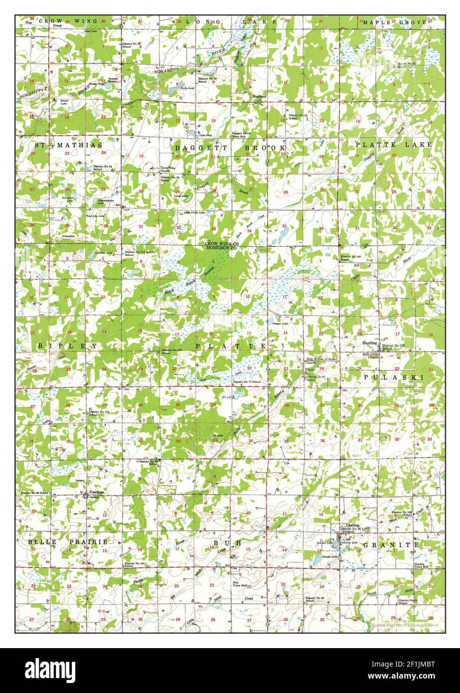 Lastrup, Minnesota, map 1948, 1:62500, United States of America by ...