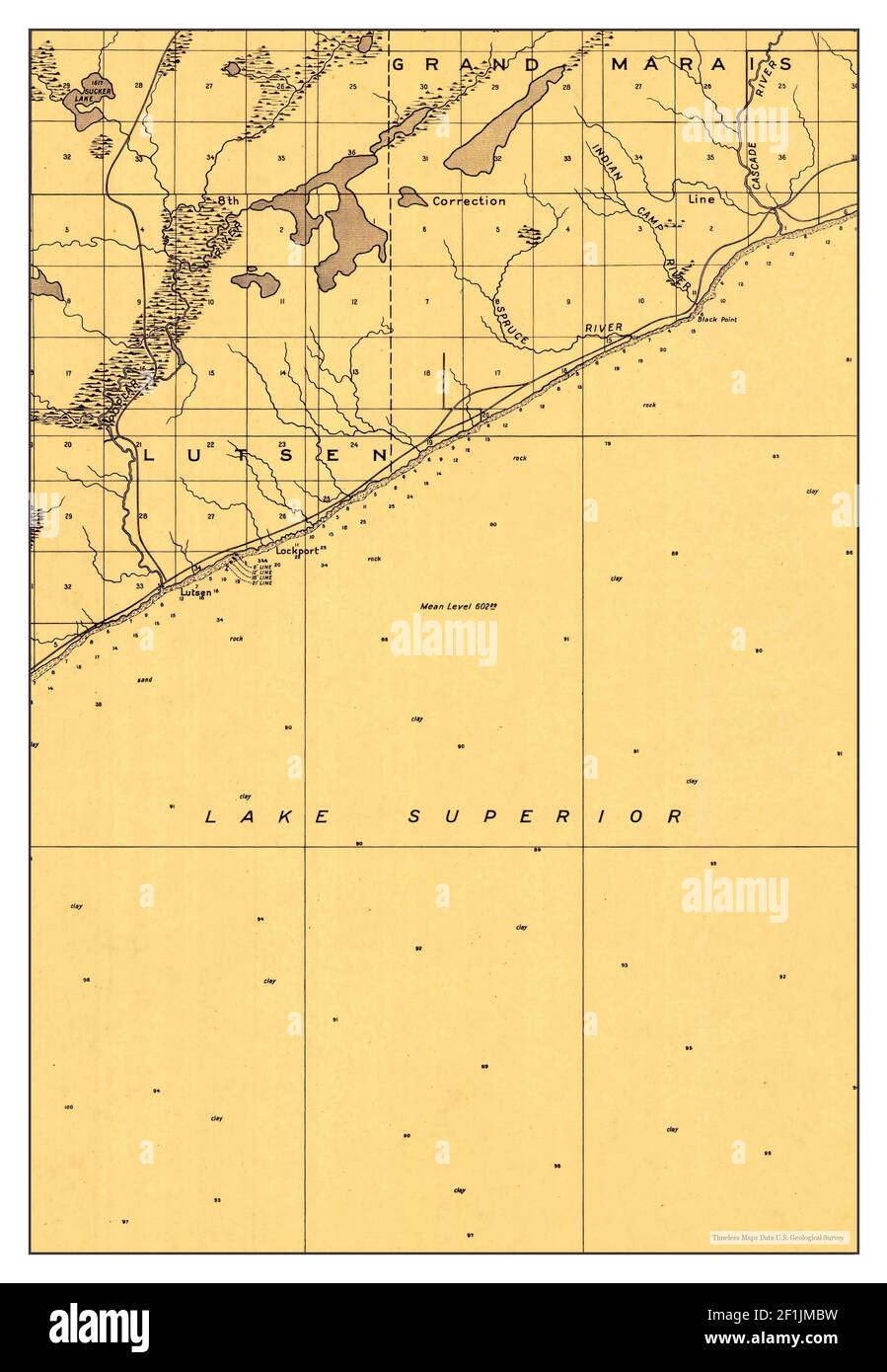 Lutsen, Minnesota, map 1919, 1:62500, United States of America by ...