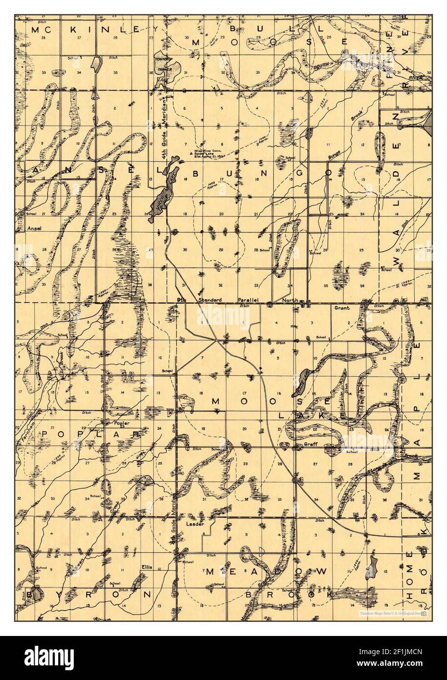 Leader, Minnesota, map 1919, 1:62500, United States of America by ...