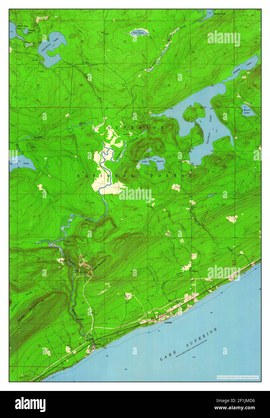 Lutsen, Minnesota, map 1959, 1:24000, United States of America by ...