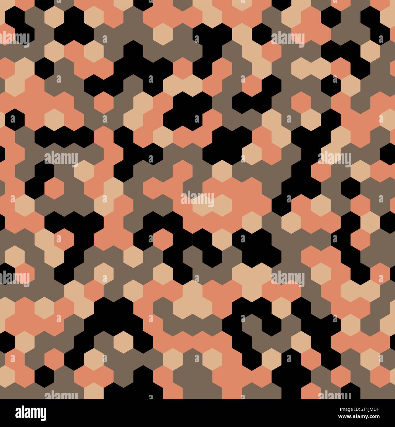 Hexagon Orange Camouflage seamless patterns Stock Vector Image & Art ...