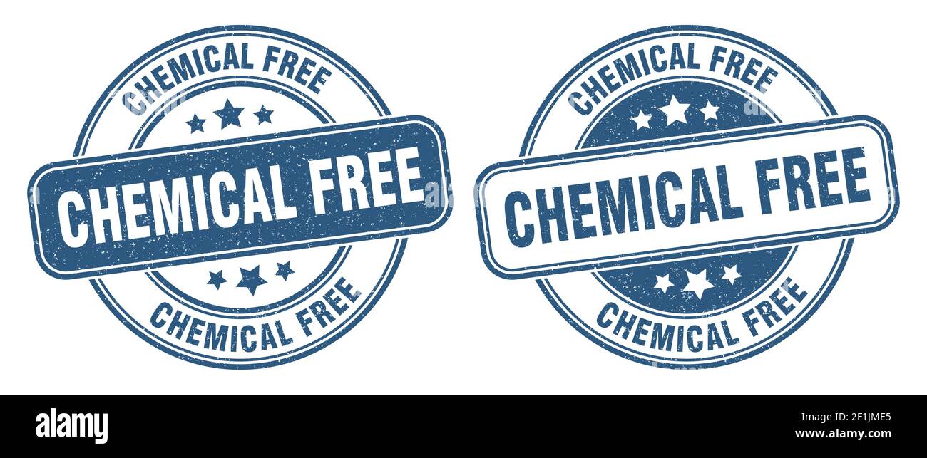 chemical free stamp. chemical free sign. round grunge label Stock ...