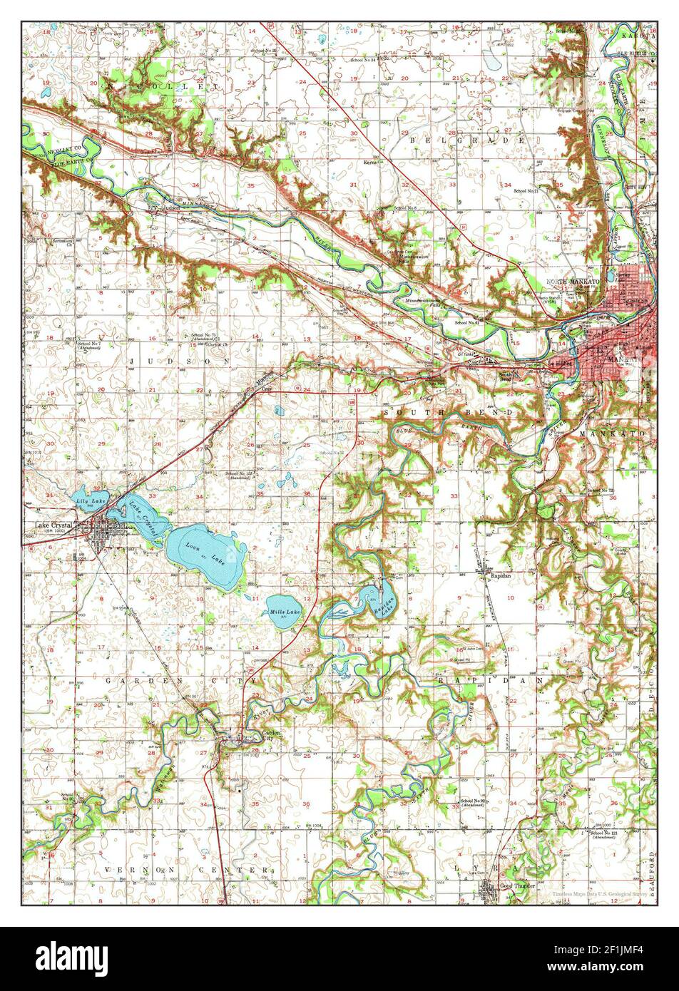 Mankato map hi-res stock photography and images - Alamy