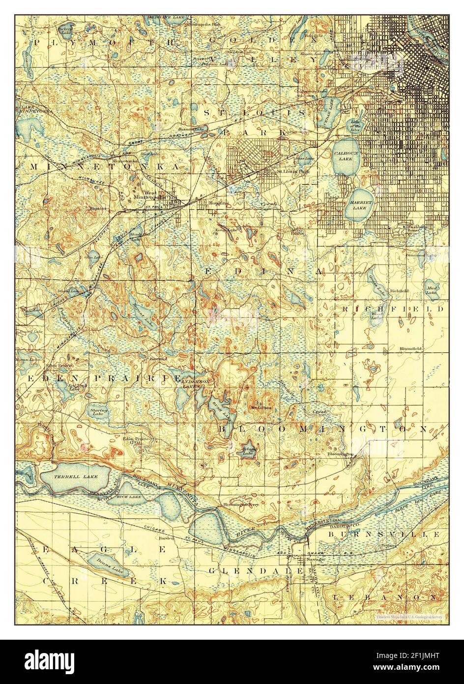 Old map of minneapolis hi-res stock photography and images - Alamy