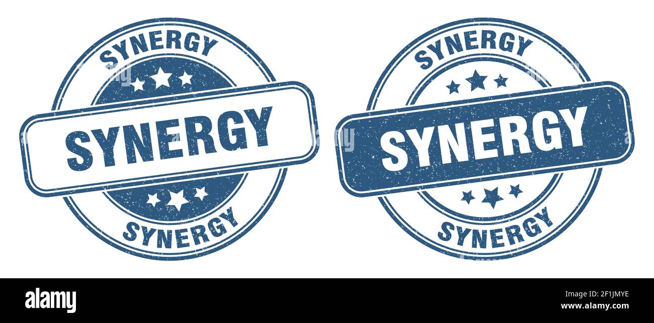 synergy stamp. synergy sign. round grunge label Stock Vector Image ...