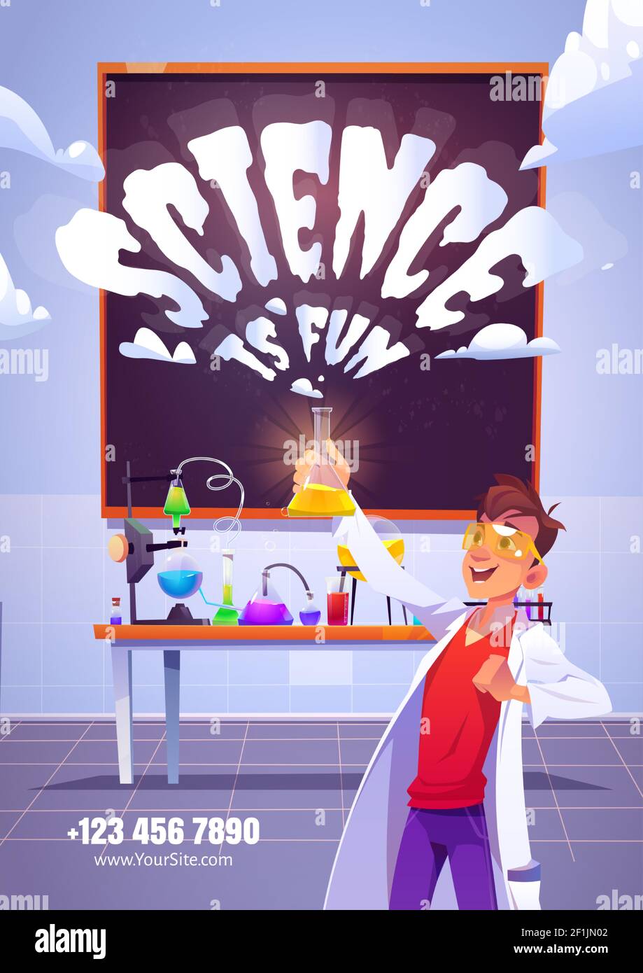 Science Experiment Cartoon High Resolution Stock Photography and Images - Alamy