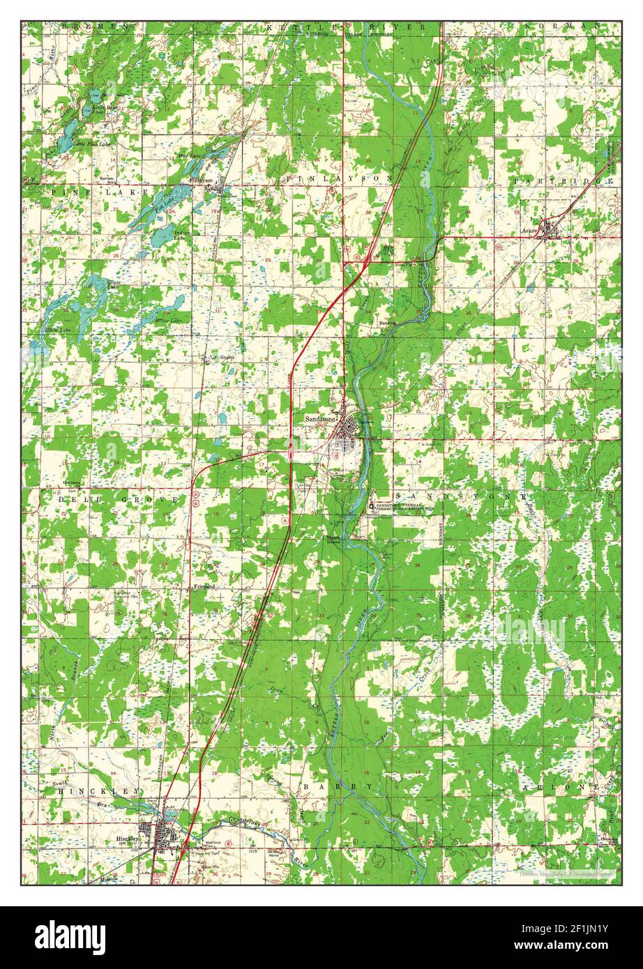 Sandstone minnesota map hi-res stock photography and images - Alamy