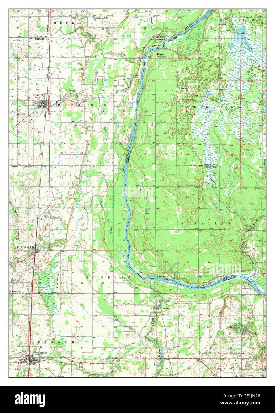 Map Of Rush City Minnesota High Resolution Stock Photography and Images ...