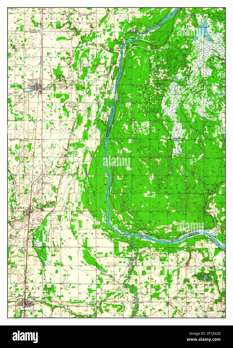 Map of rush city minnesota hi-res stock photography and images - Alamy